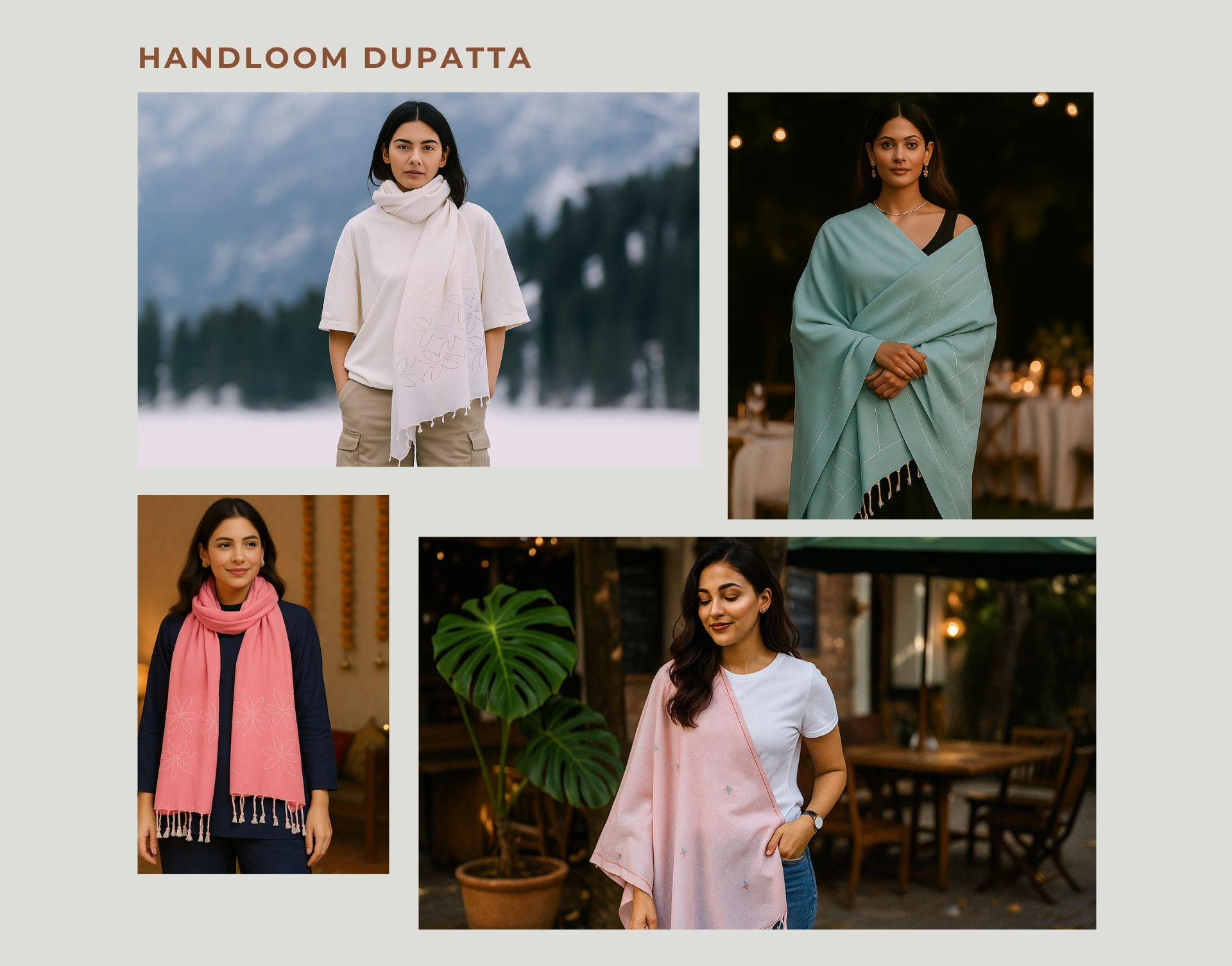 5 Elegant Ways to Style a Handloom Dupatta with Modern Outfits – Shramdaan